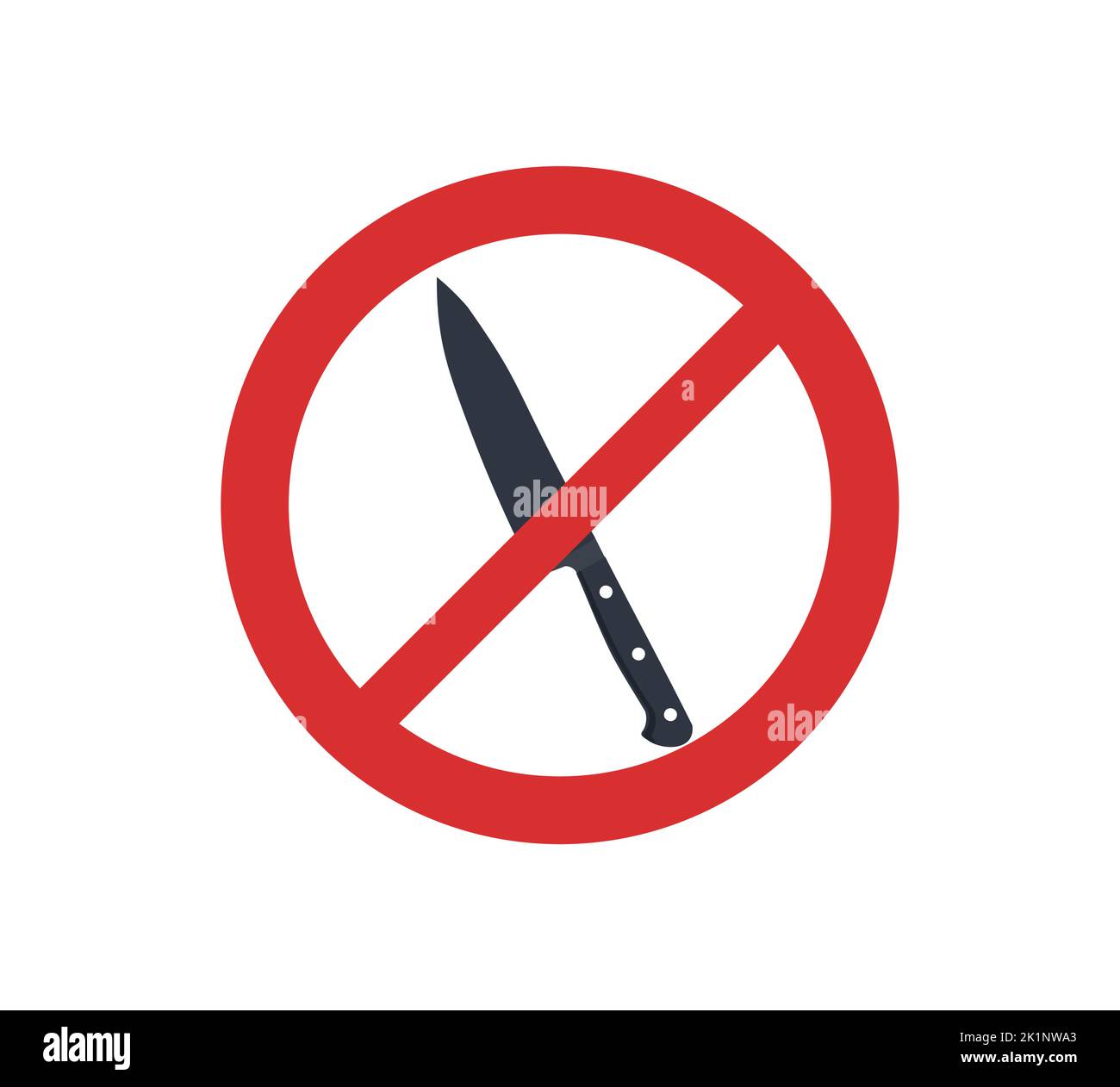Prohibition against carrying a knife vector icon Stock Vector Image ...