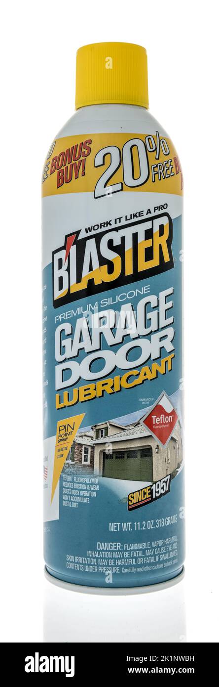 Winneconne, WI - 6 September 2022: A can of Blaster garage door ...