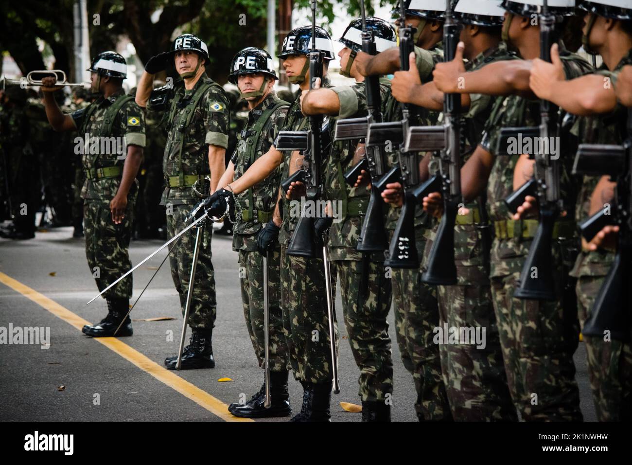 During military parade in hi-res stock photography and images - Alamy