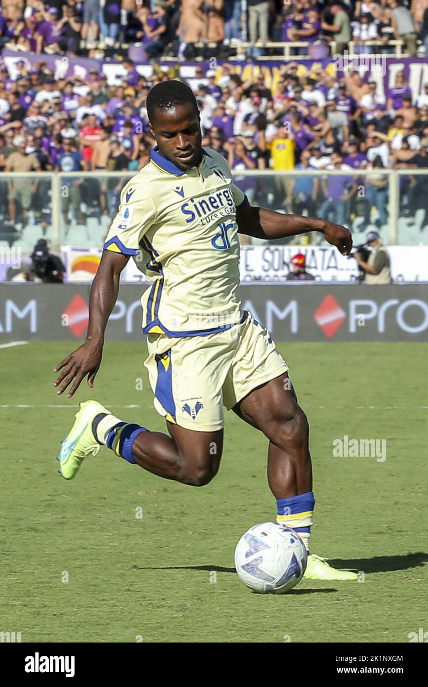 Yayah Kallon of Hellas Verona FC during ACF Fiorentina vs Hellas Verona ...