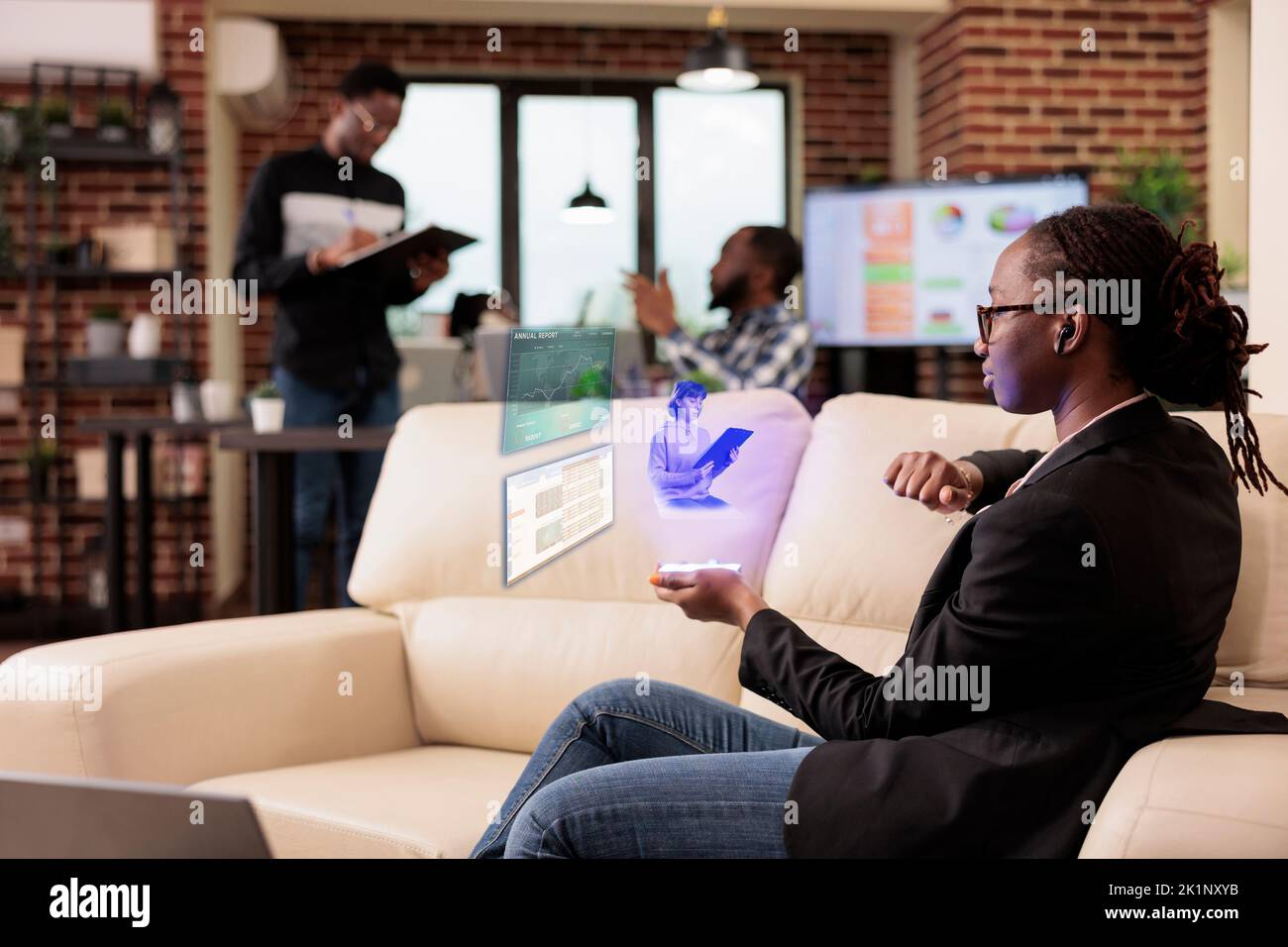 Holographic person hi-res stock photography and images - Alamy