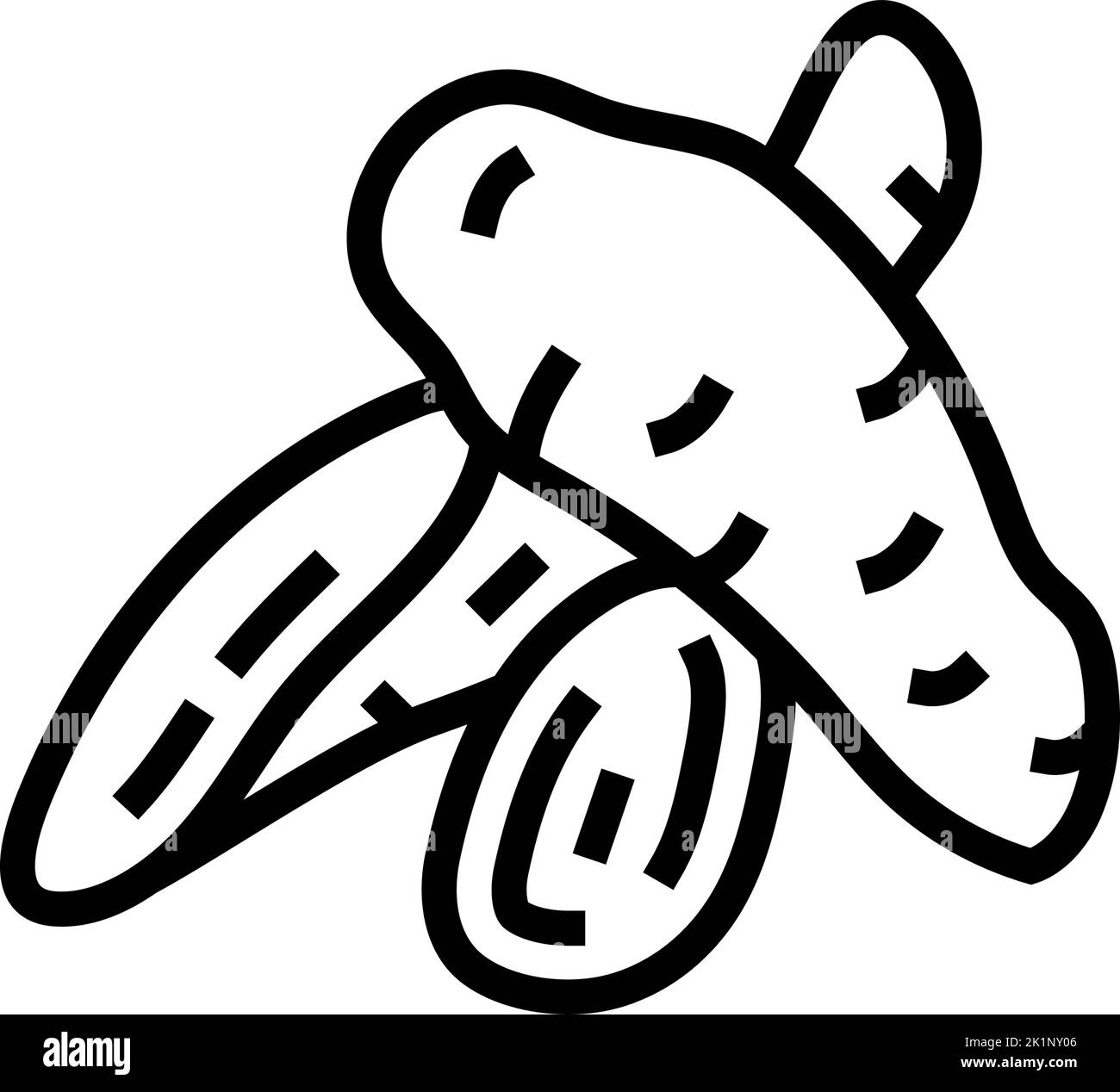 purple sweet potato line icon vector illustration Stock Vector Image ...