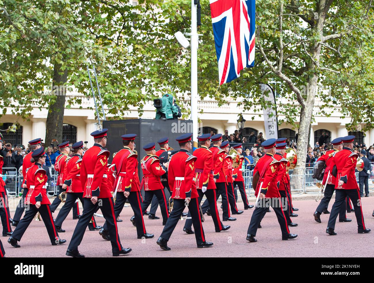 London, UK. 19th Sep, 2022. The Queen Elizabeth II procession after the ...