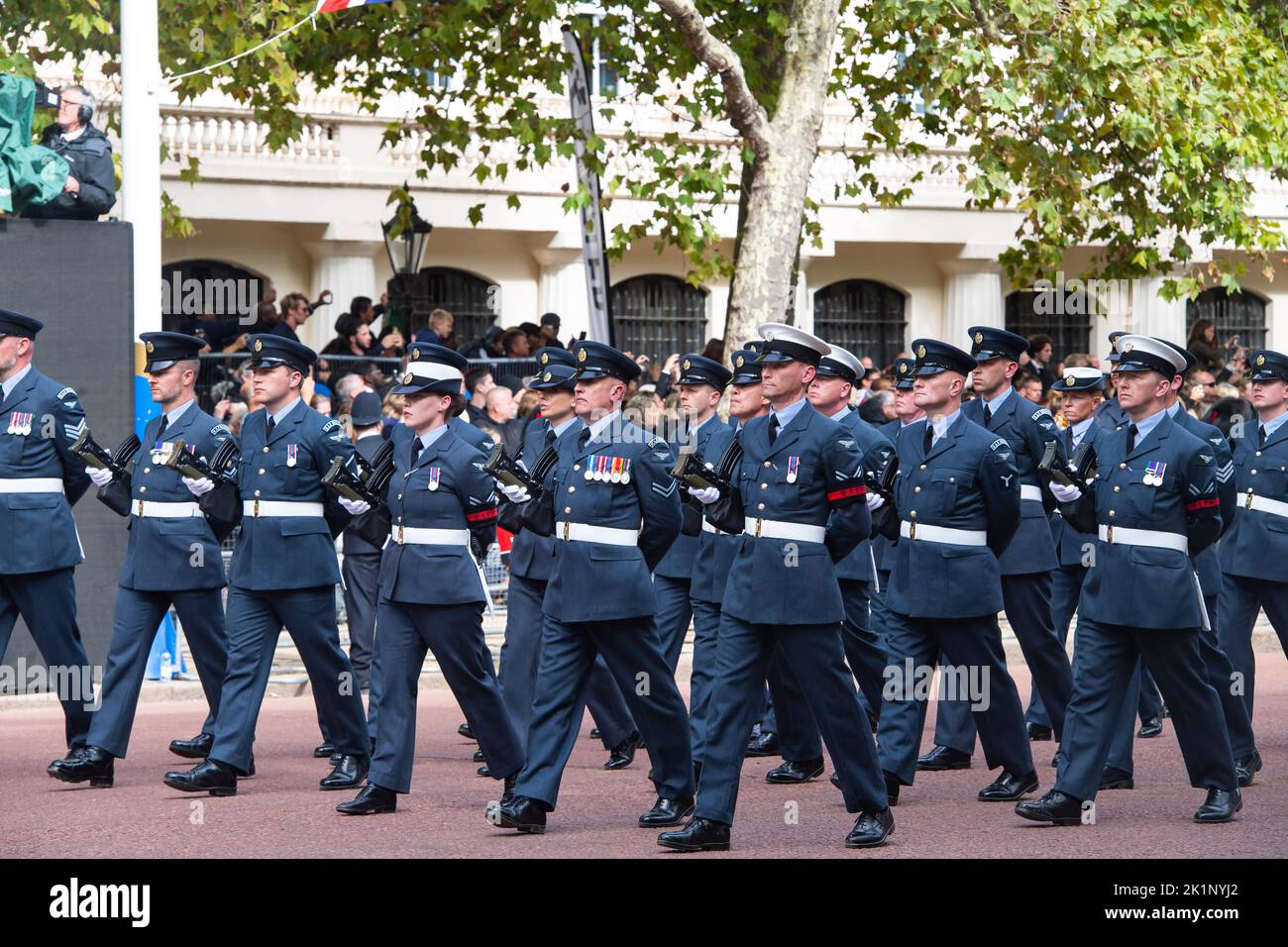 London, UK. 19th Sep, 2022. The Queen Elizabeth II procession after the ...