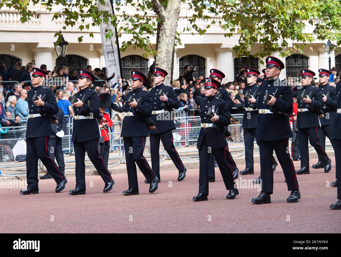 London, UK. 19th Sep, 2022. The Queen Elizabeth II procession after the ...