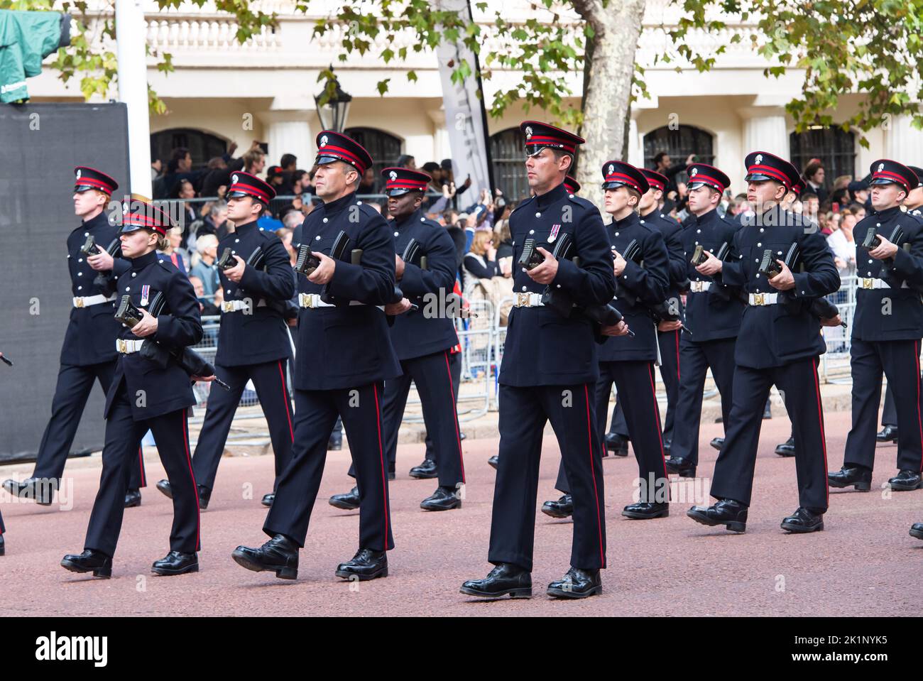 London, UK. 19th Sep, 2022. The Queen Elizabeth II procession after the ...