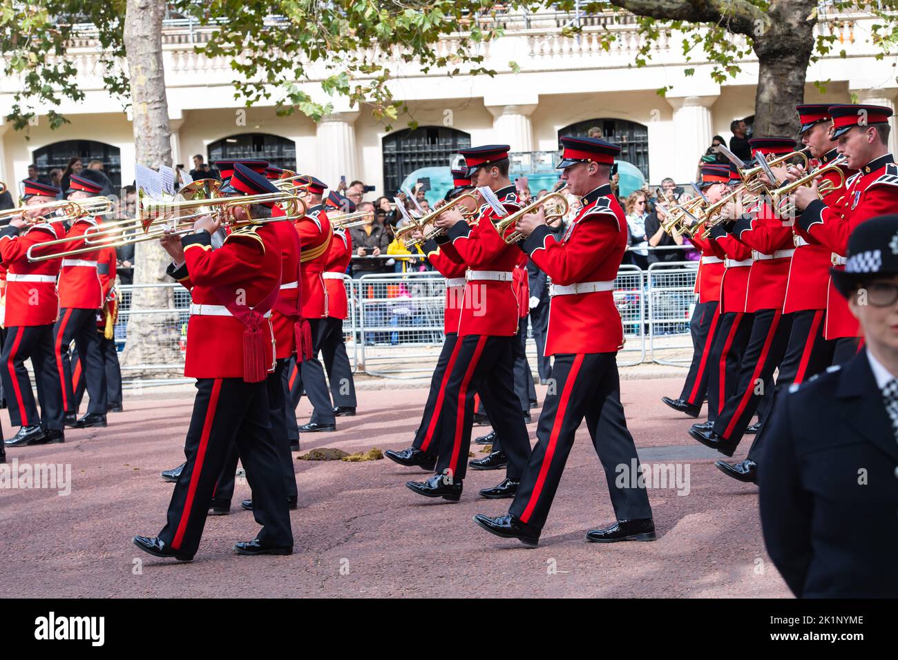 London, UK. 19th Sep, 2022. The Queen Elizabeth II procession after the ...