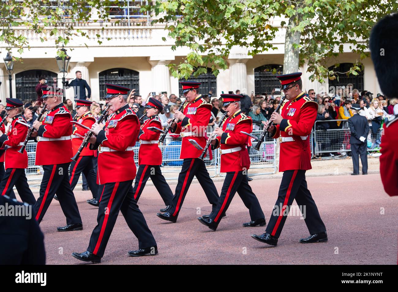 London, UK. 19th Sep, 2022. The Queen Elizabeth II procession after the ...