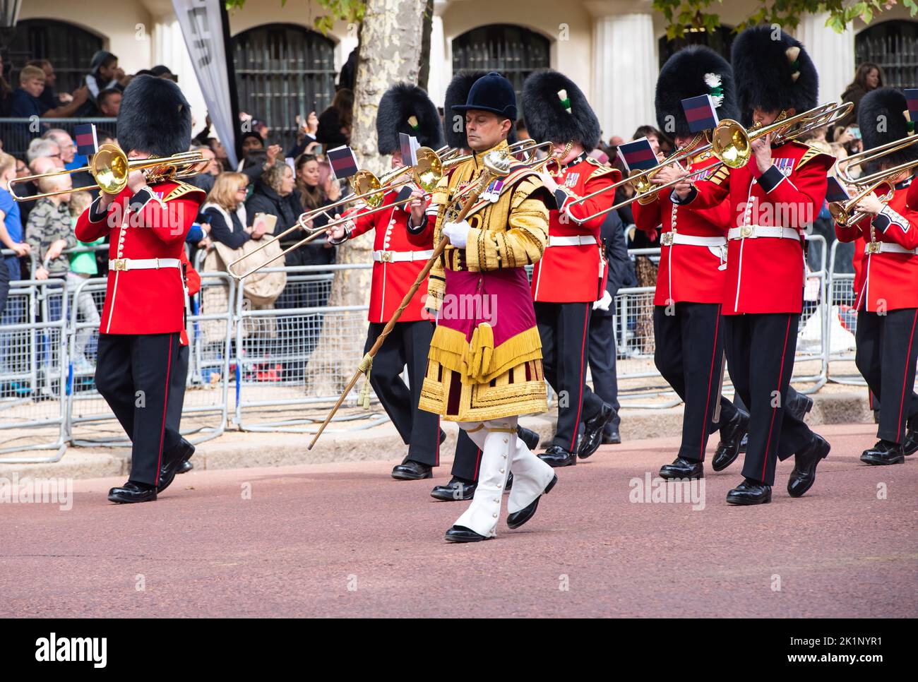 London, UK. 19th Sep, 2022. The Queen Elizabeth II procession after the ...