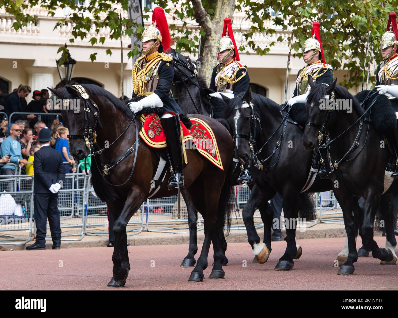 London, UK. 19th Sep, 2022. The Queen Elizabeth II procession after the ...