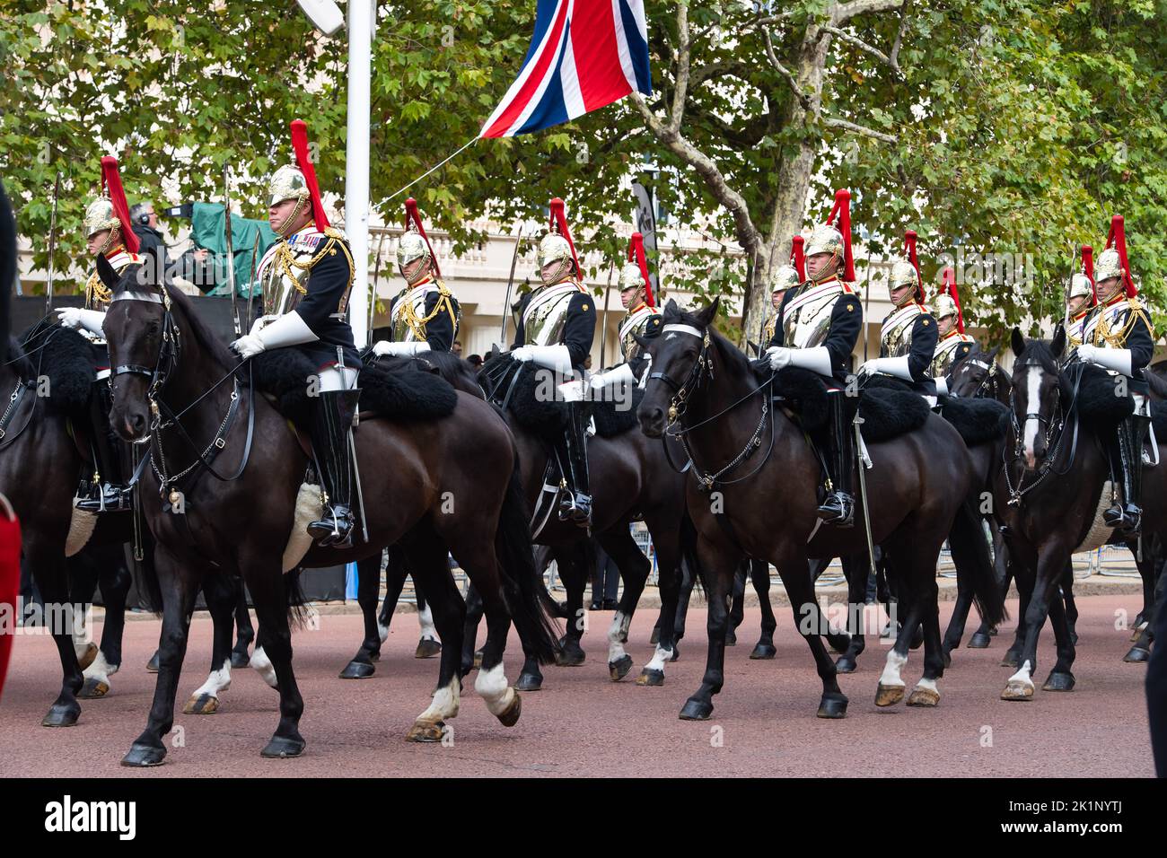 London, UK. 19th Sep, 2022. The Queen Elizabeth II procession after the ...