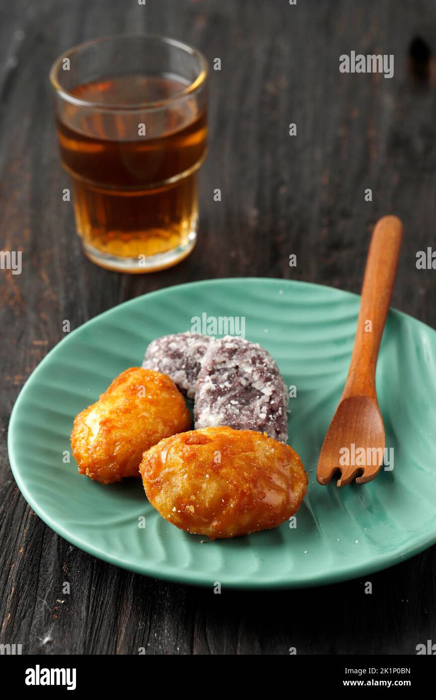 Kue Gemblong, Getas, Kemplang, Indonesian Traditional Snack made from ...
