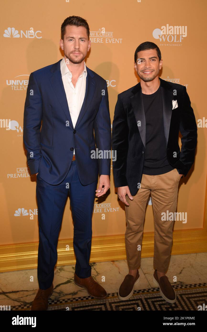 New York, USA. 19th Sep, 2022. Brent Antonello and Rick Gonzalez attend the 'Law & Order' Season ...