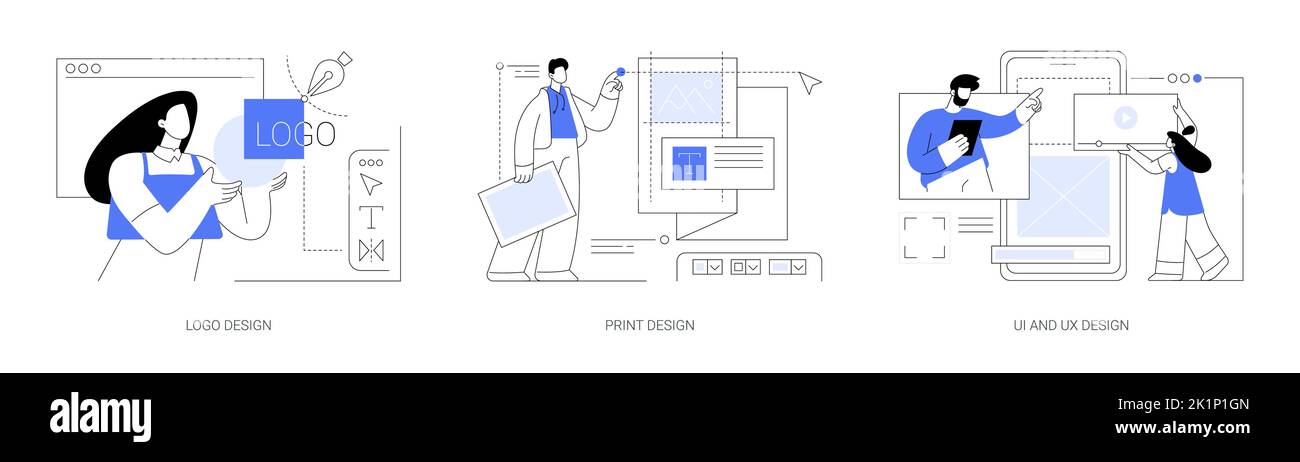 Design agency services abstract concept vector illustrations Stock ...