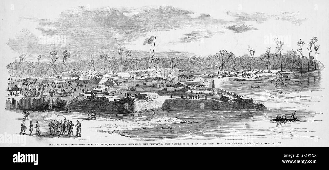 The Campaign in Tennessee - Interior of Fort Henry, on the morning ...