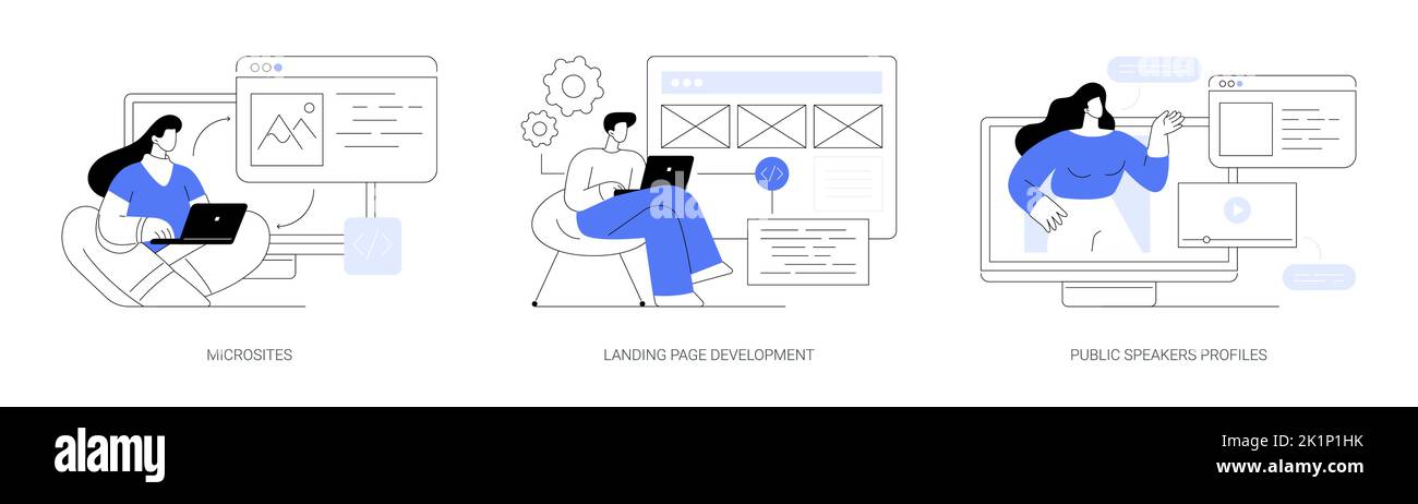 Web development service abstract concept vector illustrations Stock ...