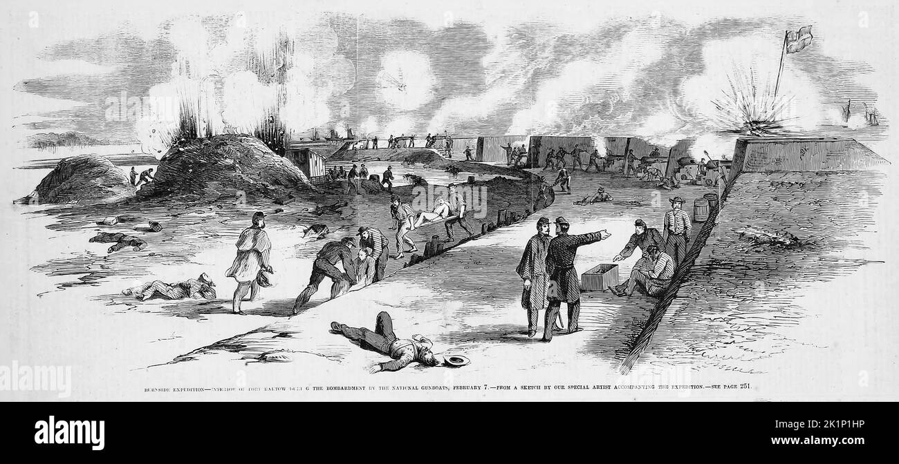 Burnside Expedition - Interior of Fort Bartow, North Carolina, during ...