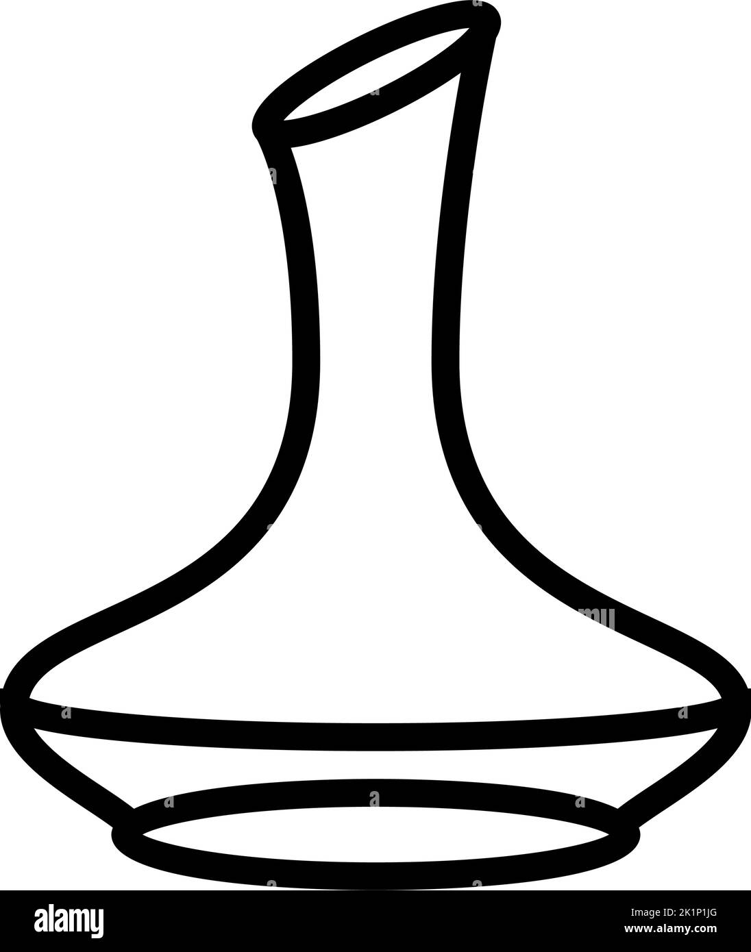 decanter alcohol wine glass line icon vector illustration Stock Vector ...