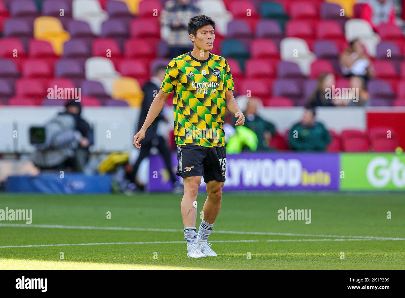 Arsenal defender Takehiro Tomiyasu during the Premier League match ...