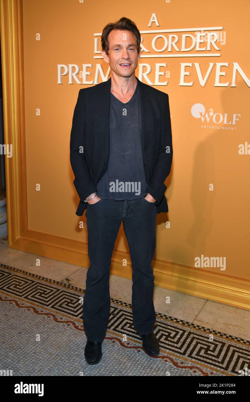 Hugh Dancy attends NBC's "Law & Order" Season Premiere at Capitale on ...