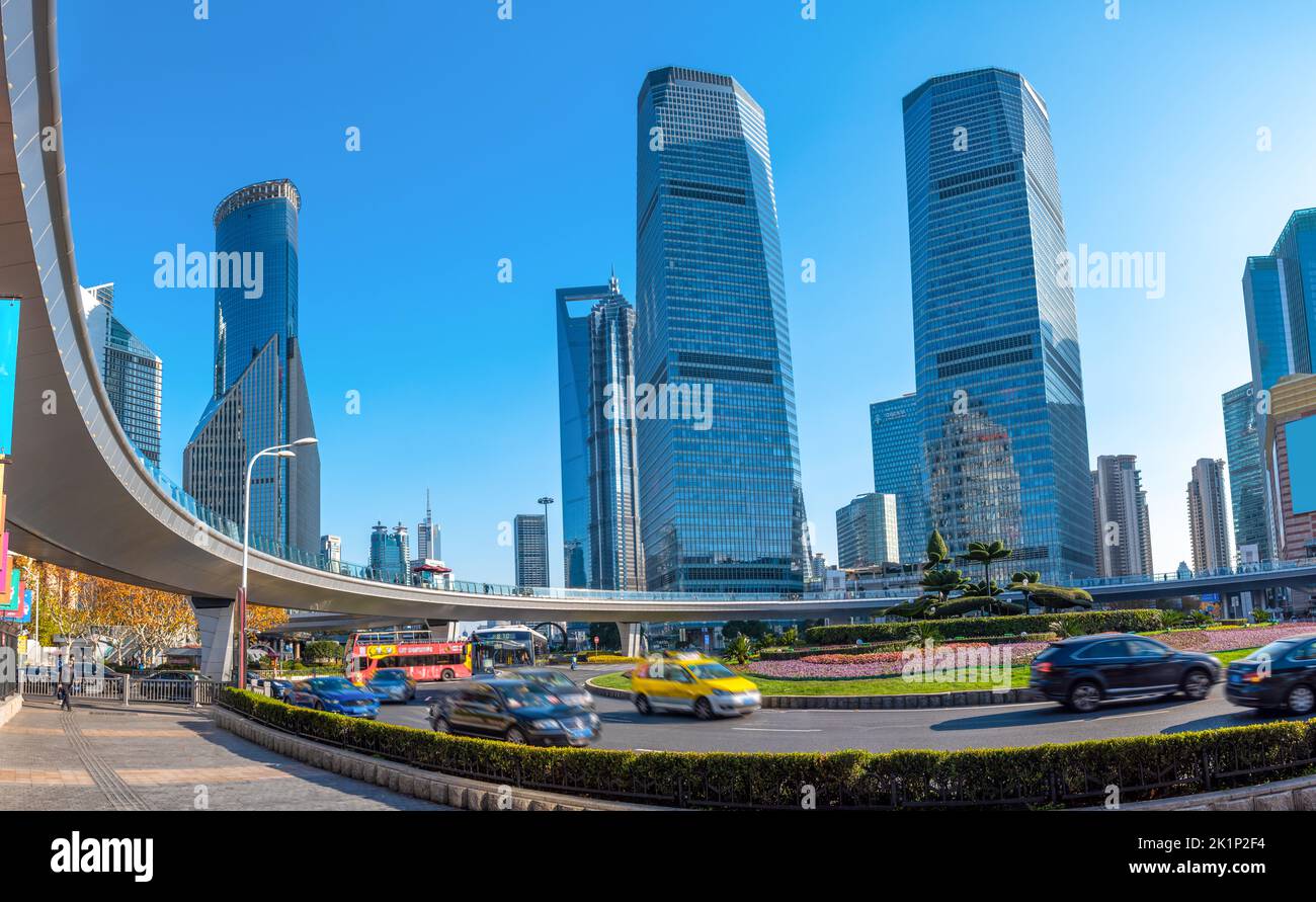 Lujiazui Pearl Roundabout, Shanghai, China Stock Photo - Alamy