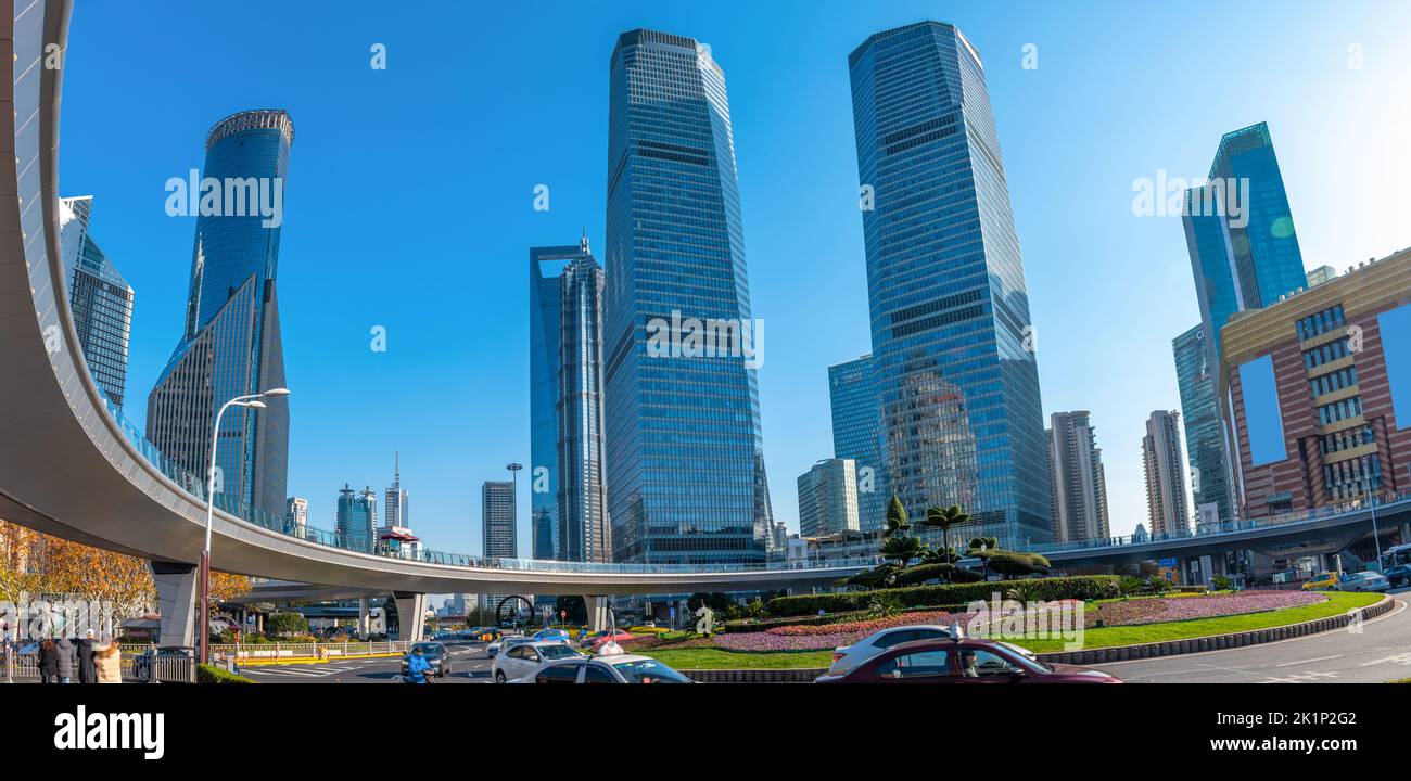 Lujiazui Pearl Roundabout, Shanghai, China Stock Photo - Alamy