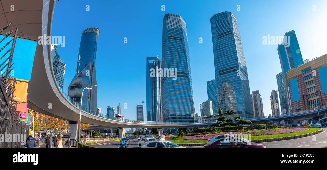 Lujiazui Pearl Roundabout, Shanghai, China Stock Photo - Alamy