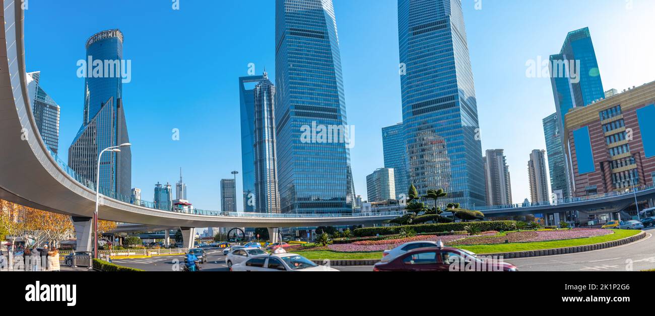 Lujiazui Pearl Roundabout, Shanghai, China Stock Photo - Alamy