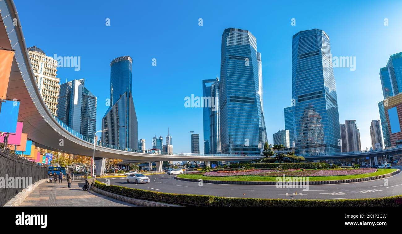 Lujiazui Pearl Roundabout, Shanghai, China Stock Photo - Alamy