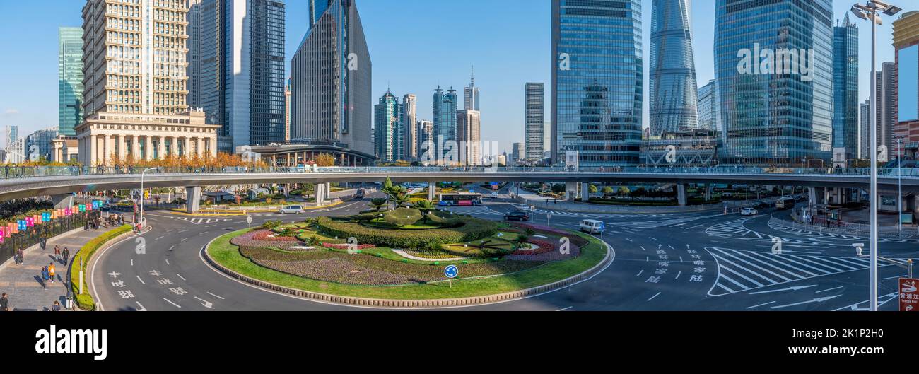 Lujiazui Pearl Roundabout, Shanghai, China Stock Photo - Alamy