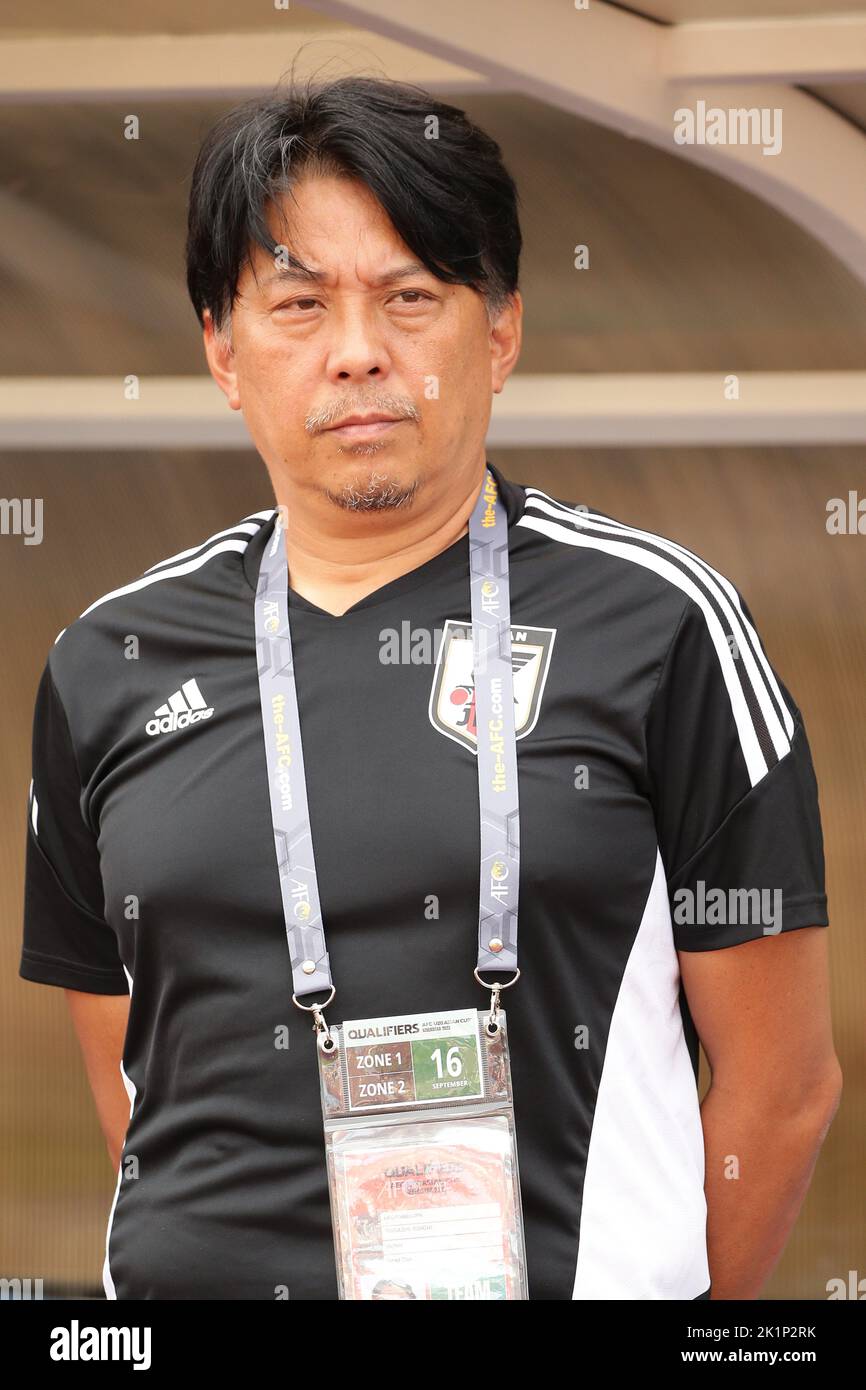 Japan head coach Koichi Togashi during the 2023 AFC U-20 Asian Cup ...