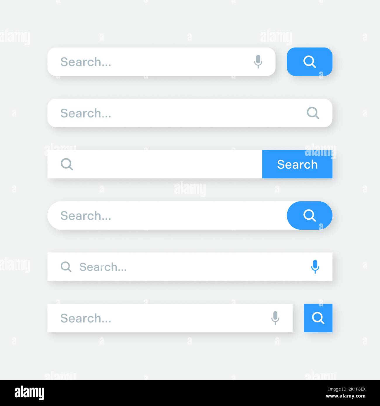 Various search bar templates. Internet browser engine with search box ...