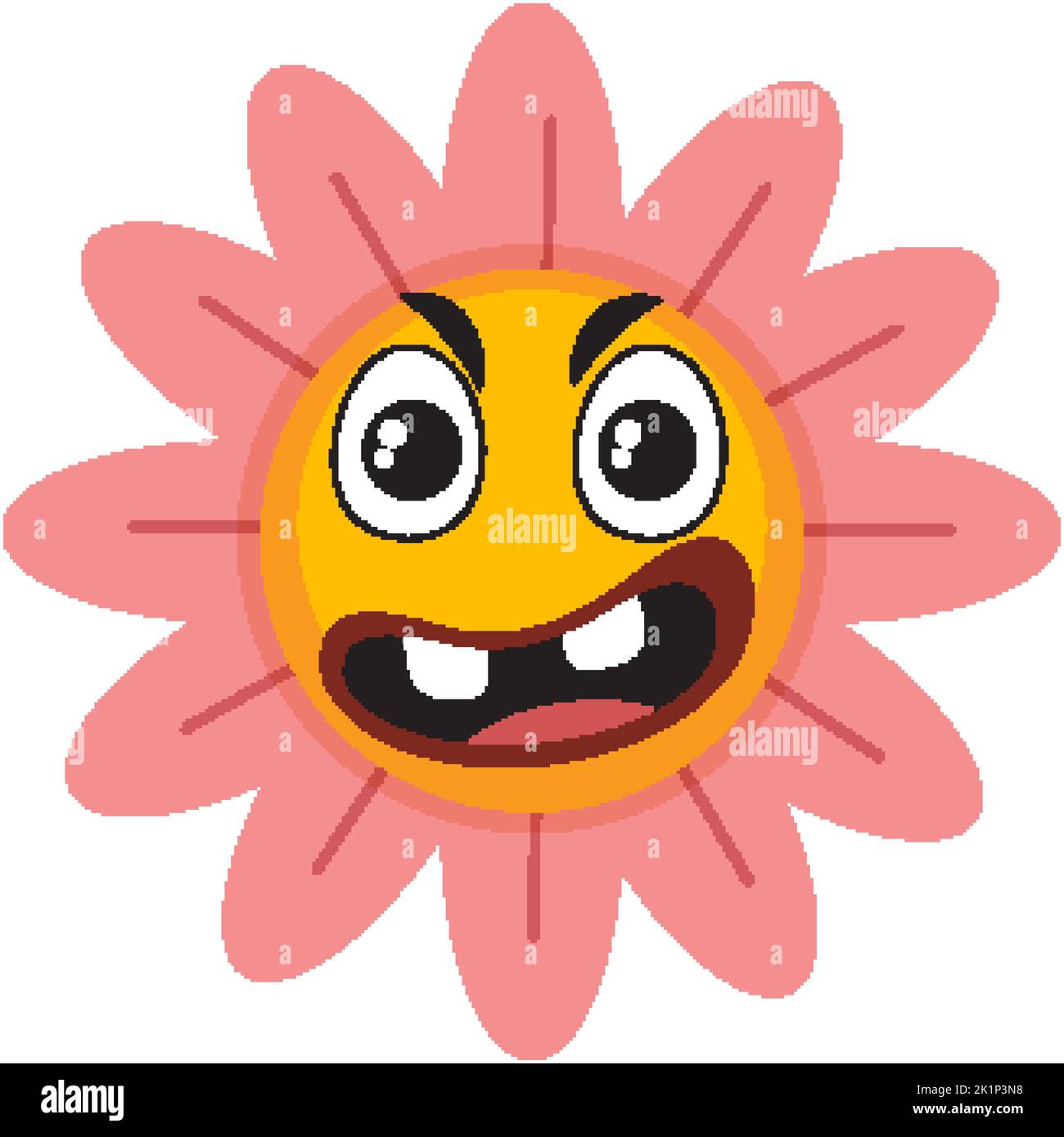 Flower with facial expression illustration Stock Vector Image & Art - Alamy