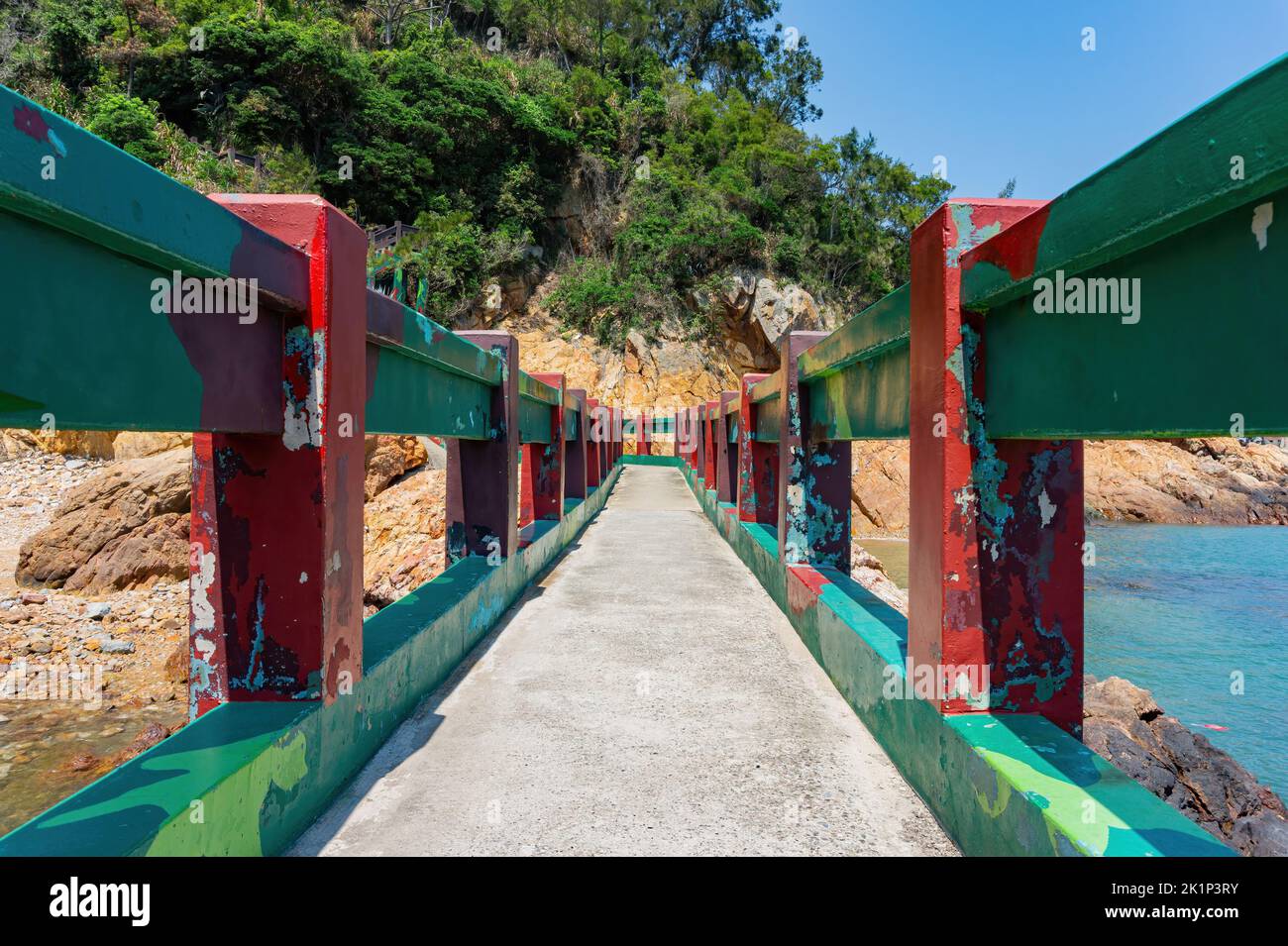 Sunny view of the landscape near Iron Fort at Matsu, Taiwan Stock Photo ...