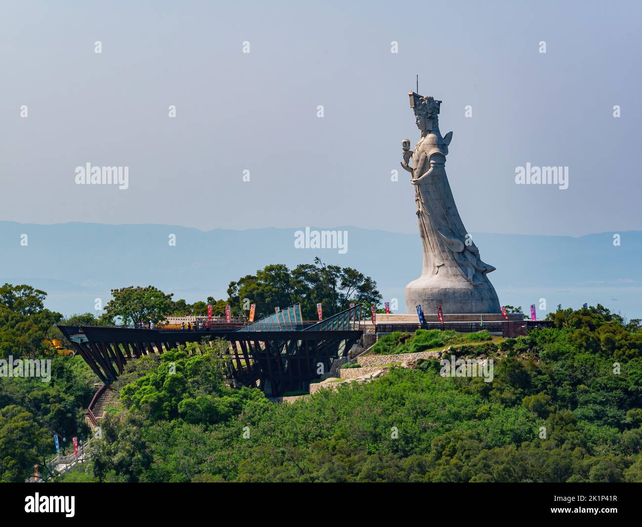 Sunny view of the Statue of Mazu at Matsu, Taiwan Stock Photo - Alamy