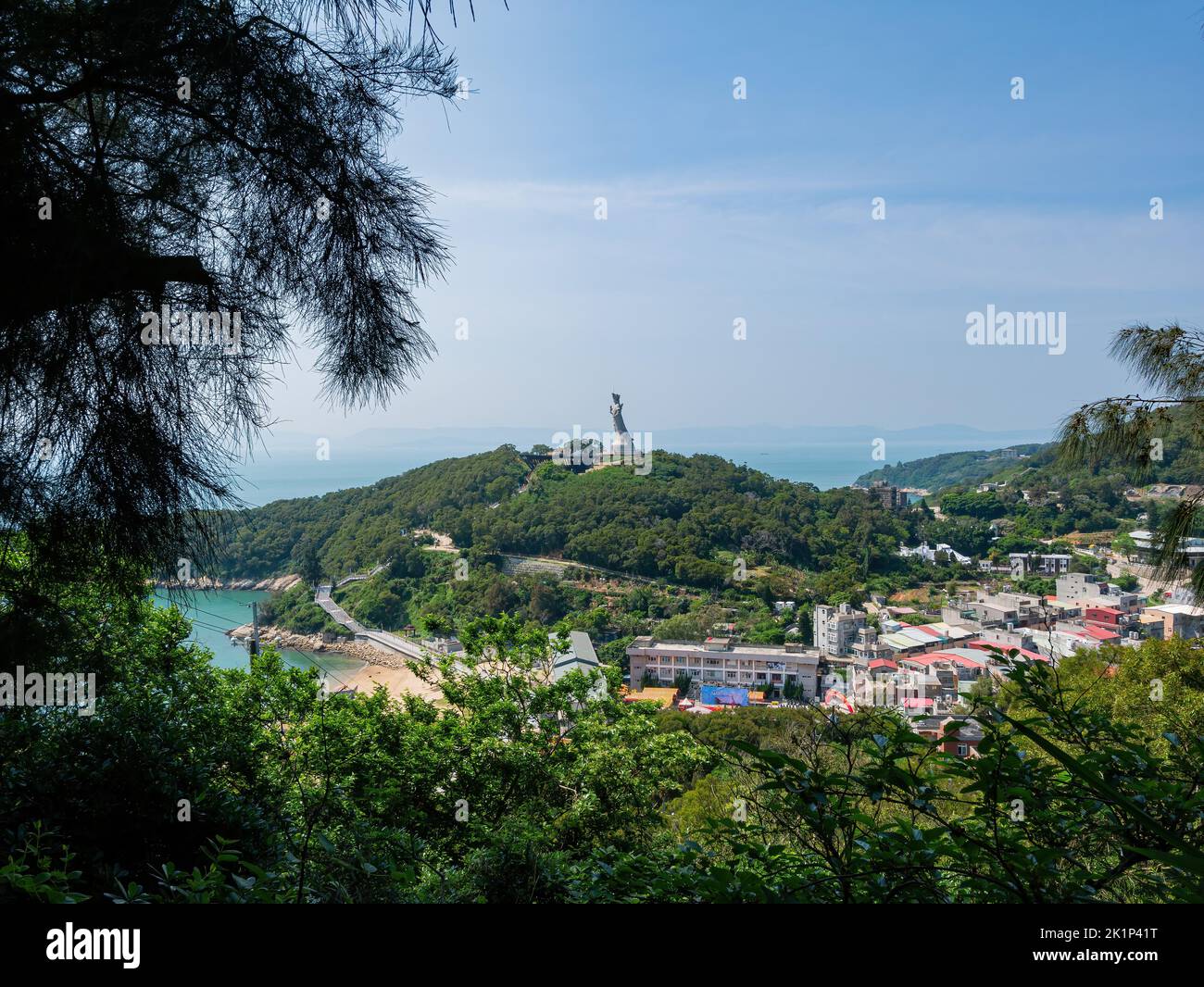 Sunny view of the Statue of Mazu at Matsu, Taiwan Stock Photo - Alamy