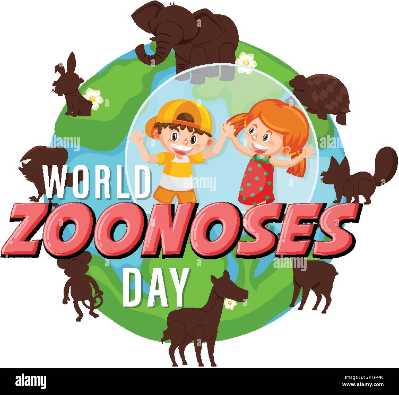 World zoonoses day logo design illustration Stock Vector Image & Art ...