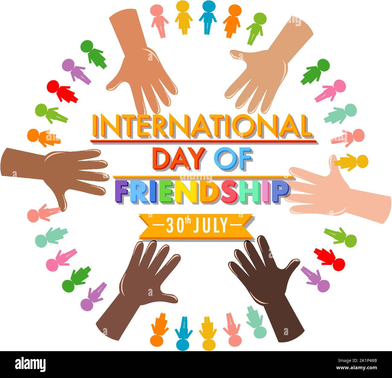 International Friendship Day banner design illustration Stock Vector ...
