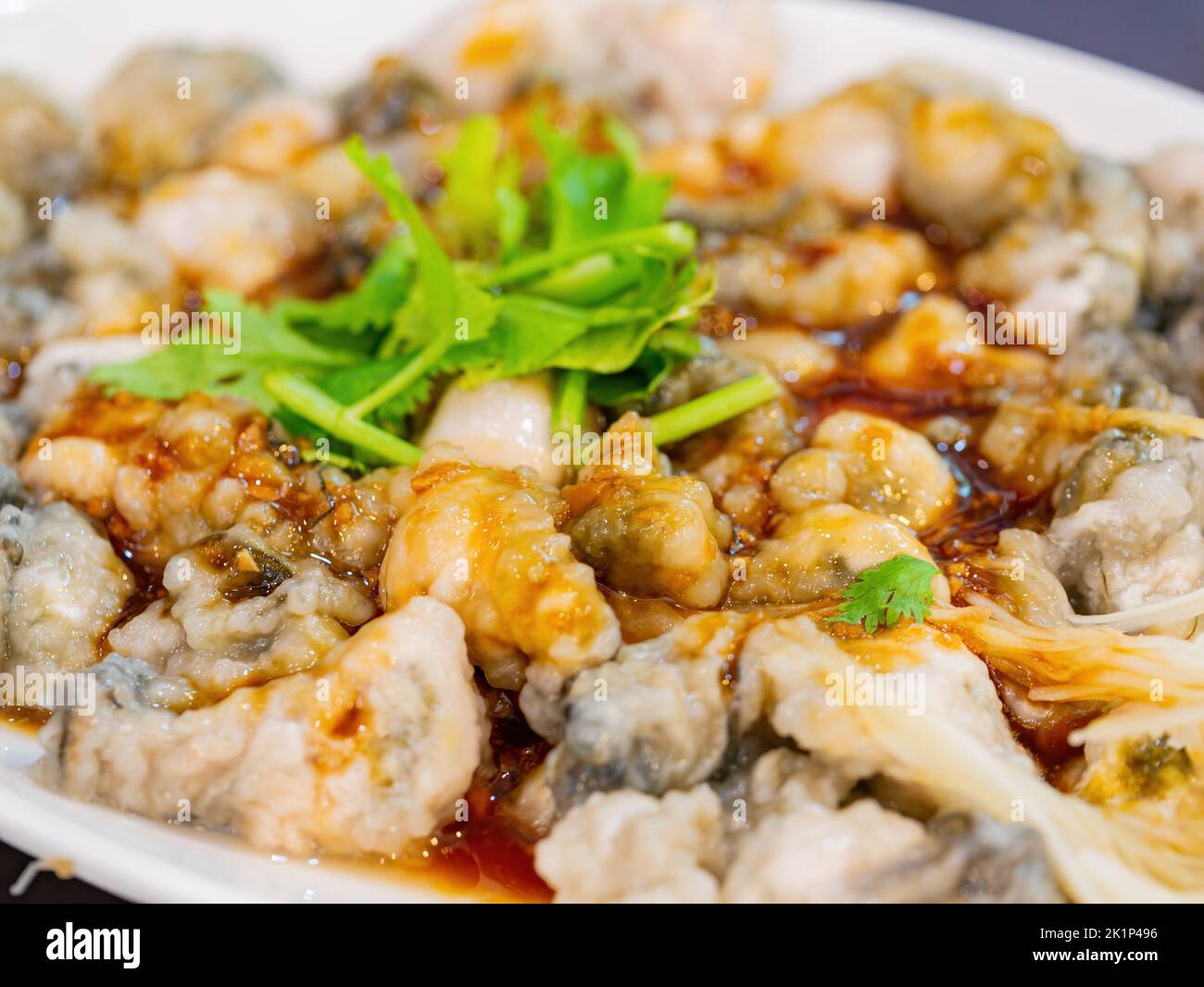 Close up shot of fried razor clam, ate at Matsu, Taiwan Stock Photo - Alamy