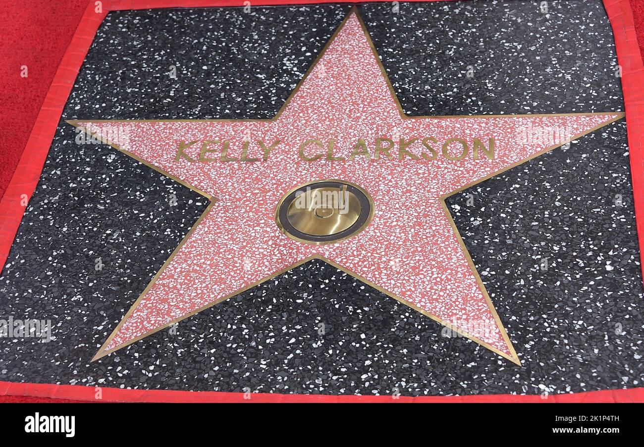 Hollywood, USA. 19th Sep, 2022. Kelly Clarkson's Hollywood Walk of Fame ...