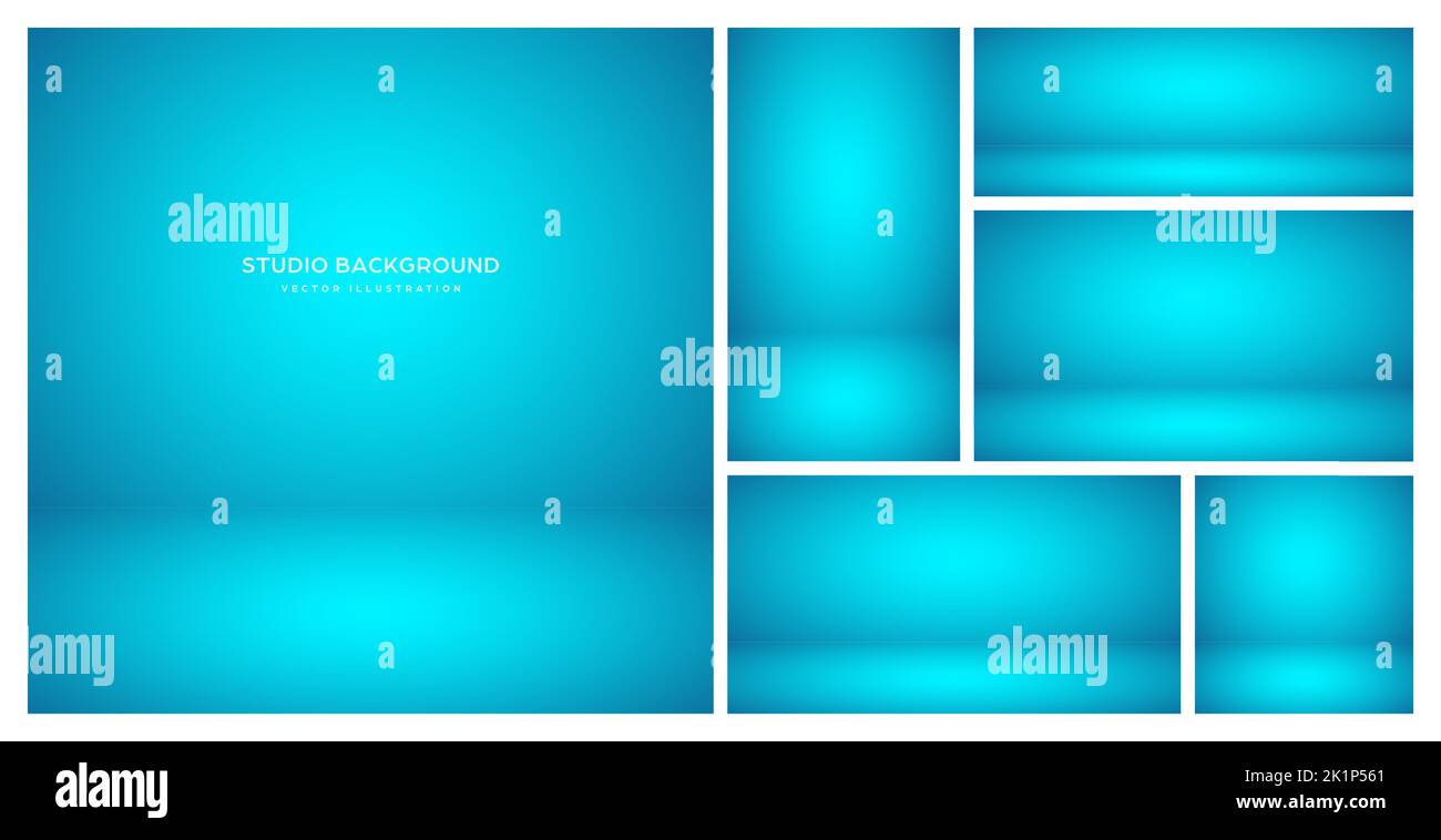 Empty blue studio abstract backgrounds with spotlight effect. Product ...