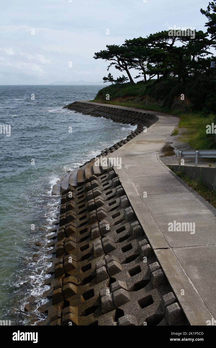 Himakajima, Aichi, Japan, 2022/18/09 , Coastline of Himakajima ...