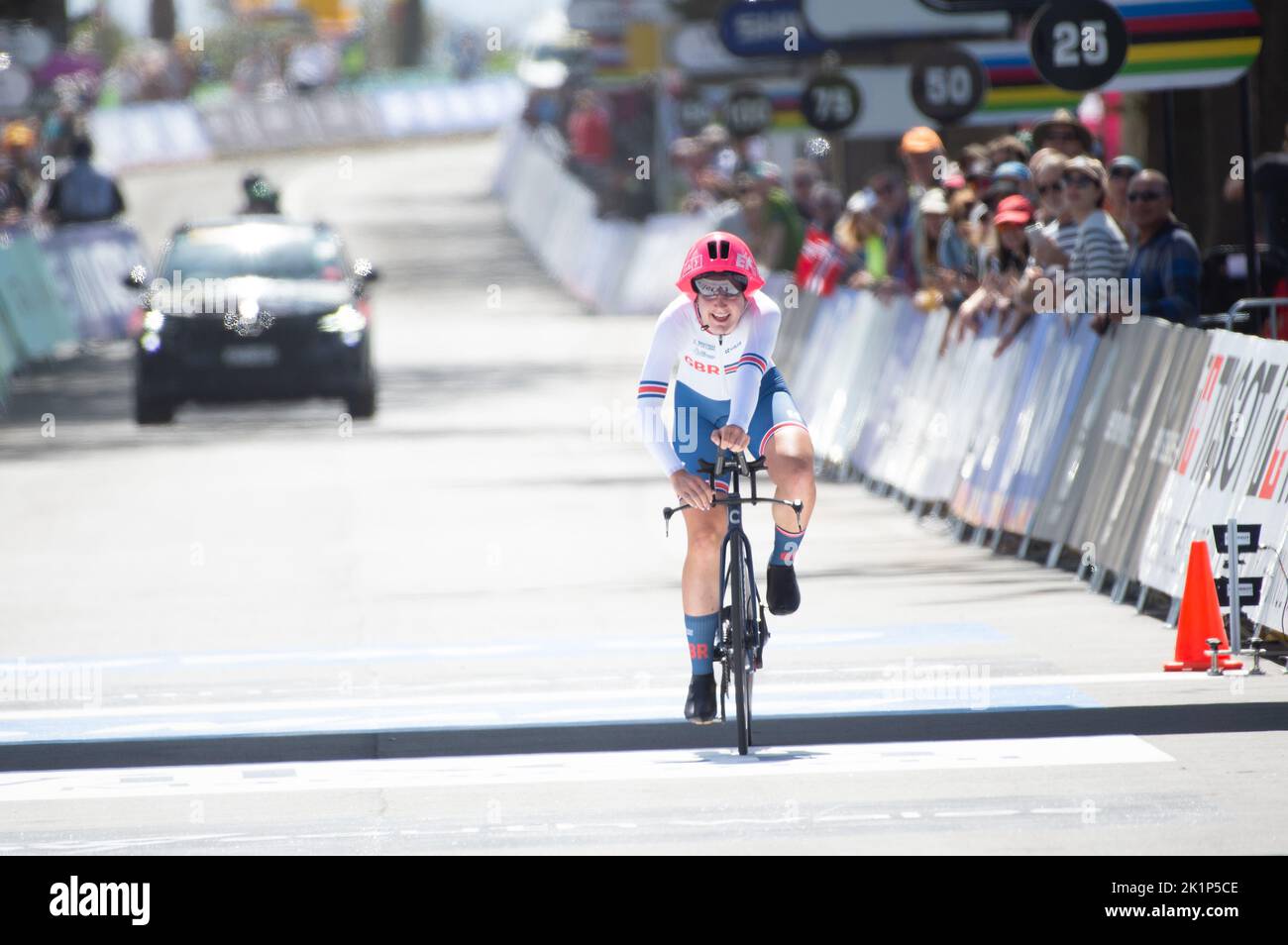 Zoe Backstedt of Great Britain celebrates as she wins the junior women ...