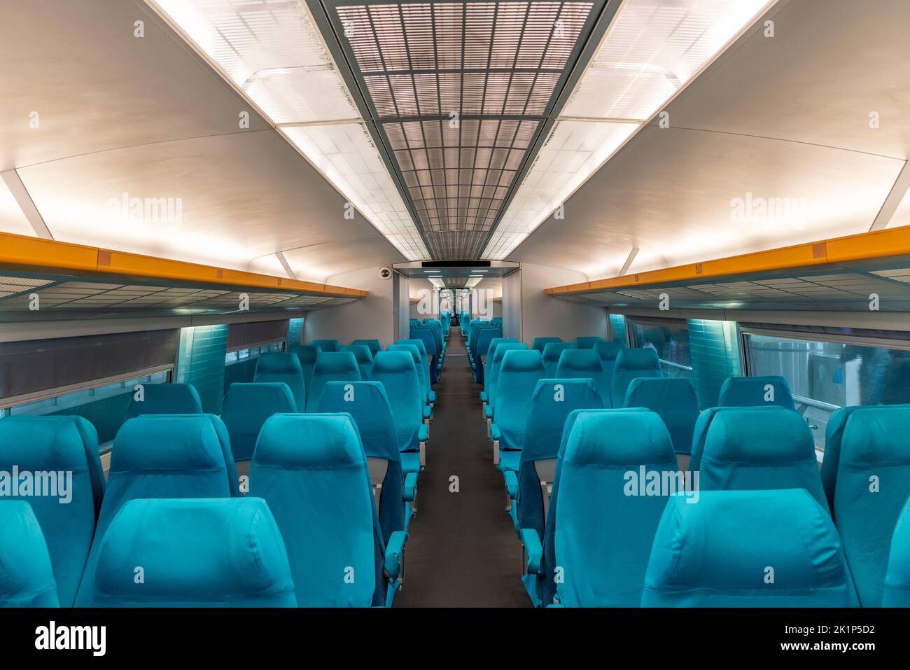 View inside the train Stock Photo - Alamy