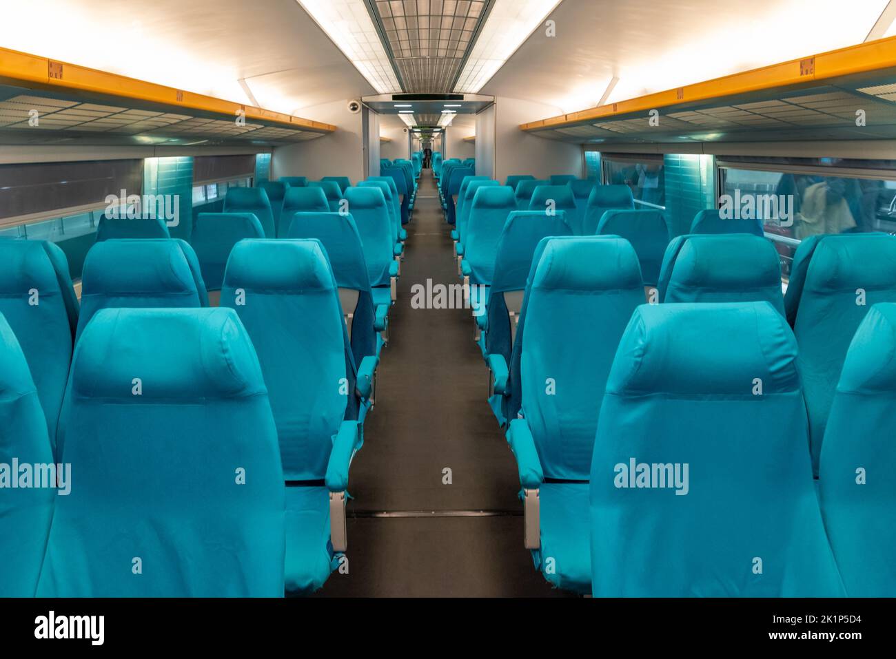 View inside the train Stock Photo - Alamy