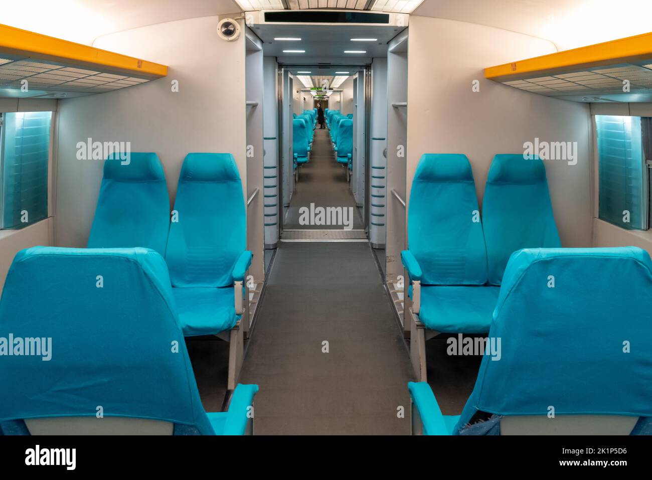 View inside the train Stock Photo - Alamy