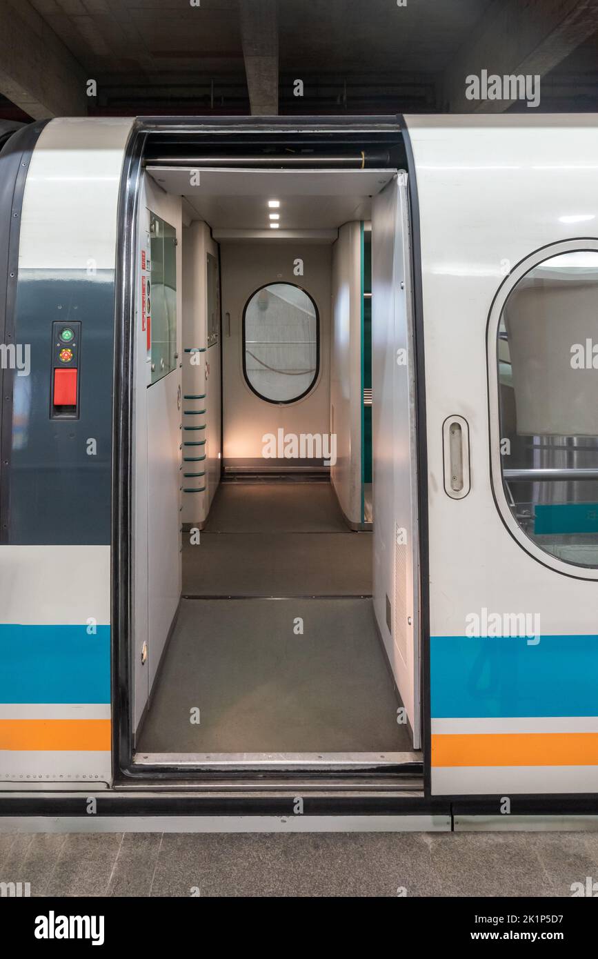 View inside the train Stock Photo - Alamy