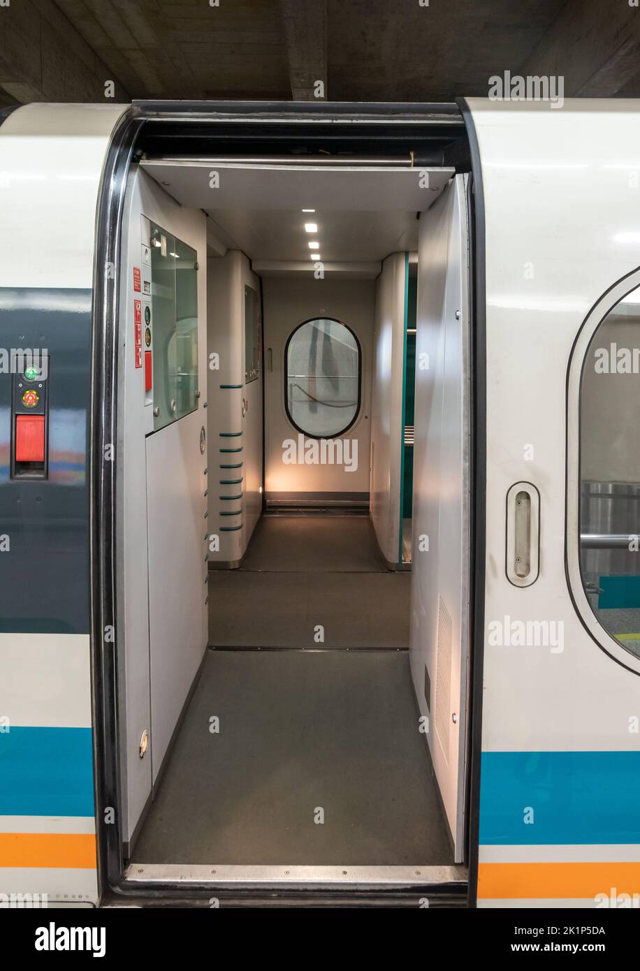 View inside the train Stock Photo - Alamy