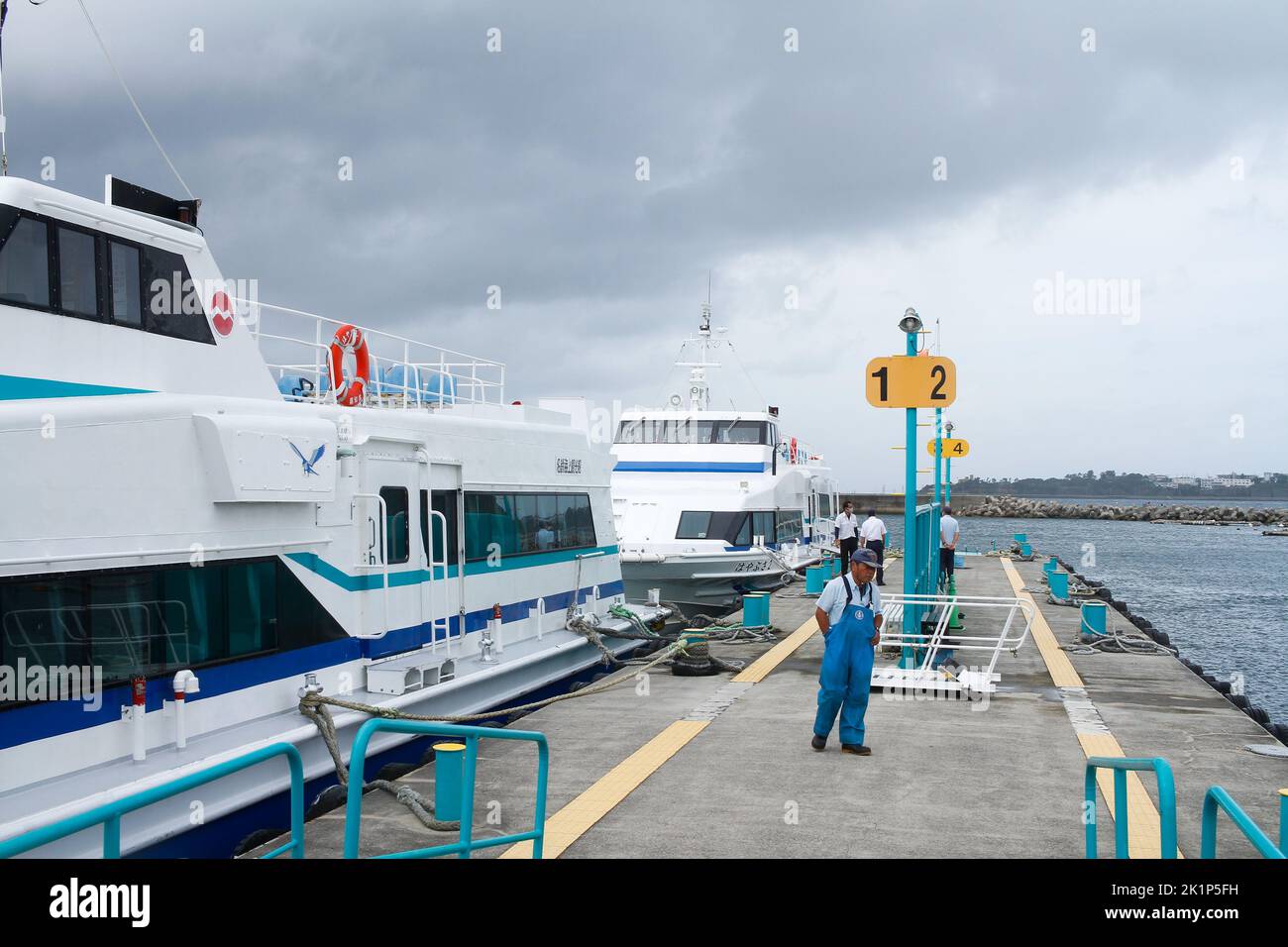 Shinojima, aichi, japan, 2022/18/09 , Port of Shinojima. Shinojima is ...