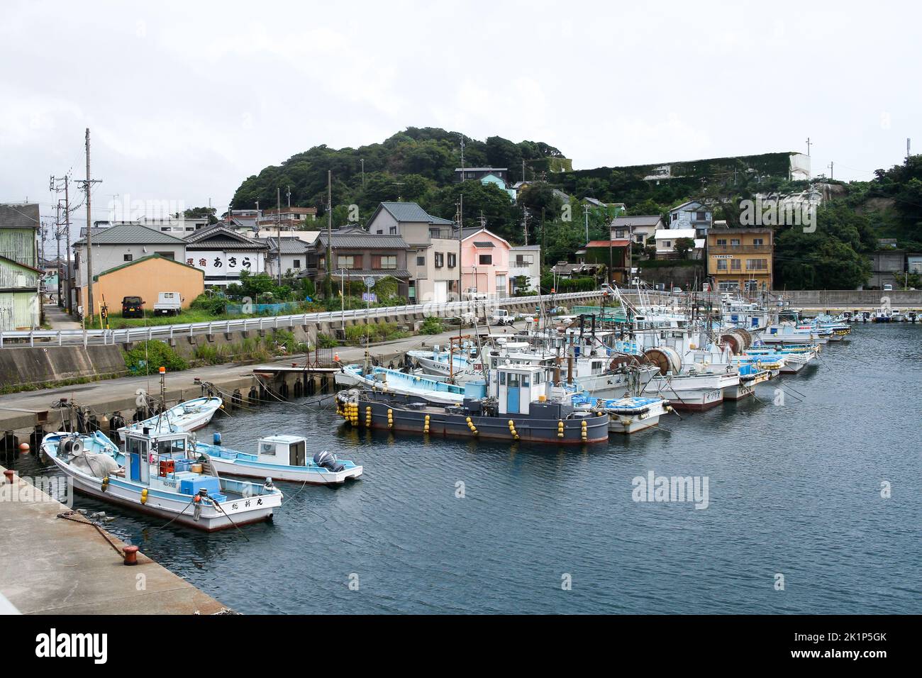 Shinojima, aichi, japan, 2022/18/09 , Port of Shinojima. Shinojima is ...